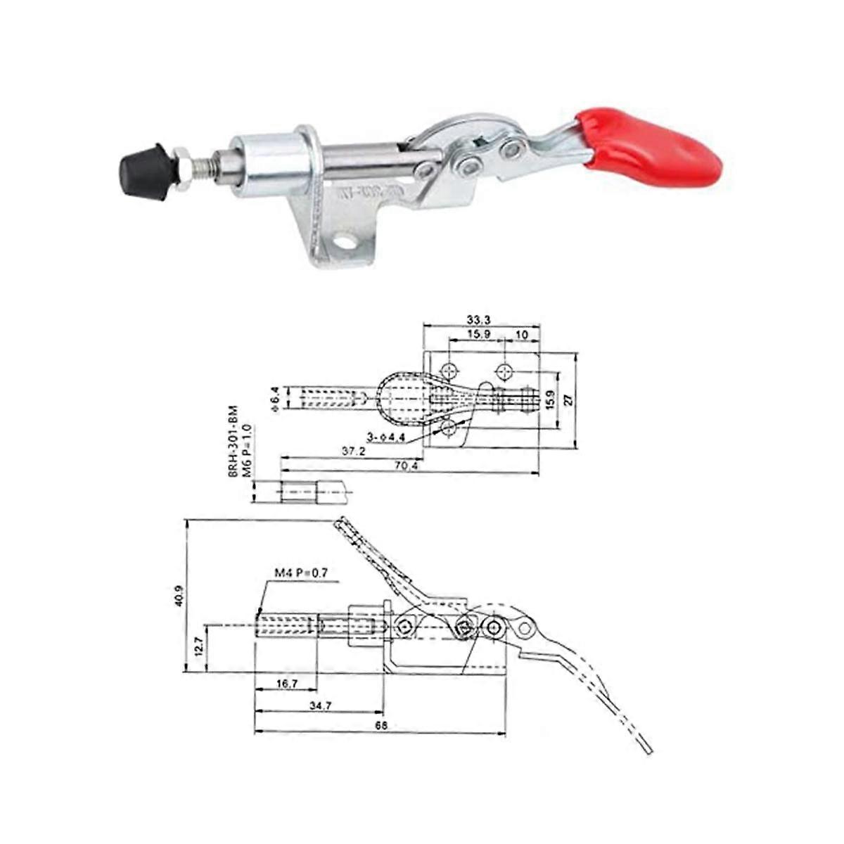 5 PCS Pull Latch 301AM Adjustable Toggle Clamp Stroke Clamp Push Pull ...