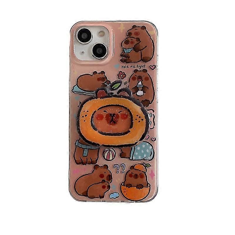 Mobile Phone Protection + Stand 2-in-1 Cute Persimmon Hood Capybara ...