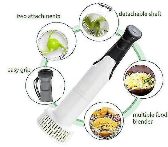 Electric Potato Masher, Hand Blender Vegetable Chopper 3-in-1 Set ...