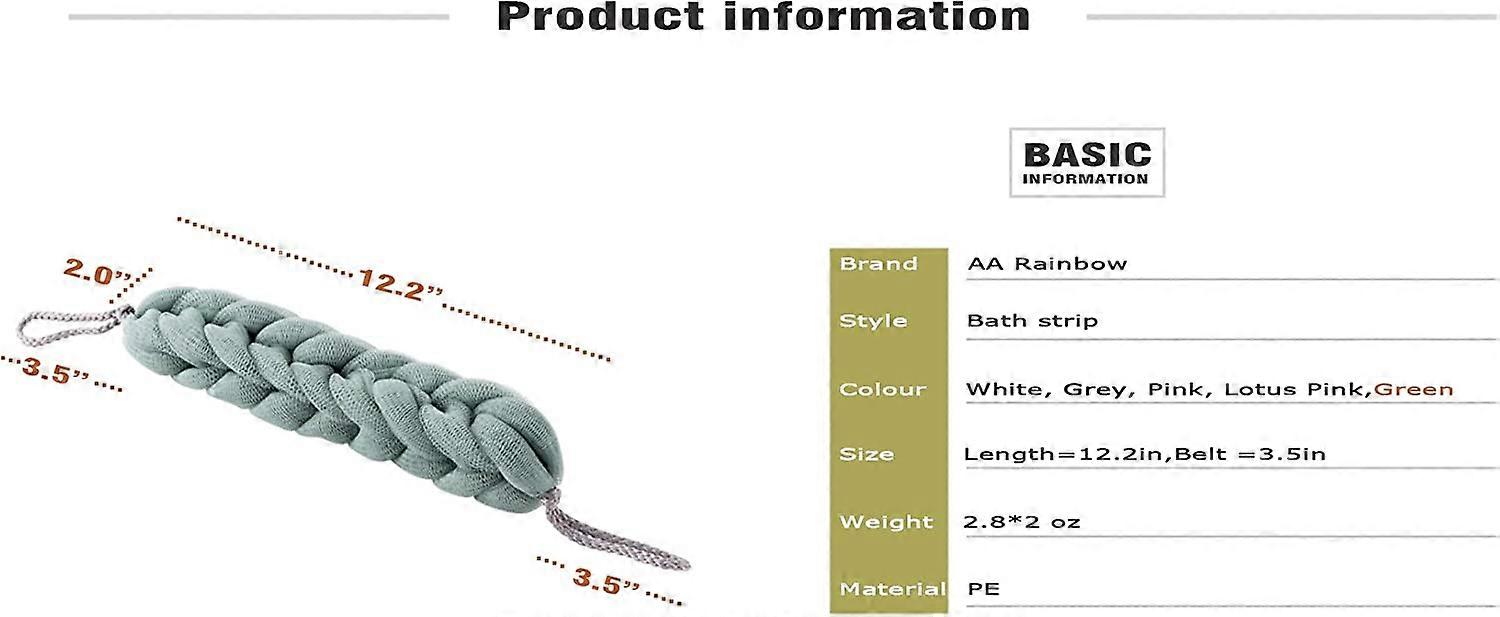 2 Packs Long Stretch Back Sponge with Rope Handles Back Scrubber ...