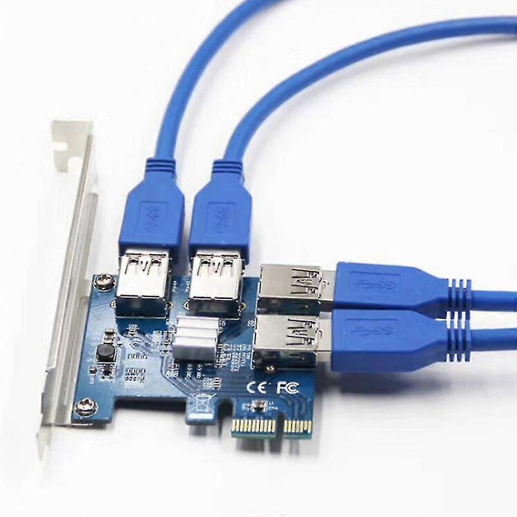 009s Pci Express Multiplier Pci-e Riser Card Pcie 1 To 4 Slot Usb 3.0 1x To16x | Fruugo UK