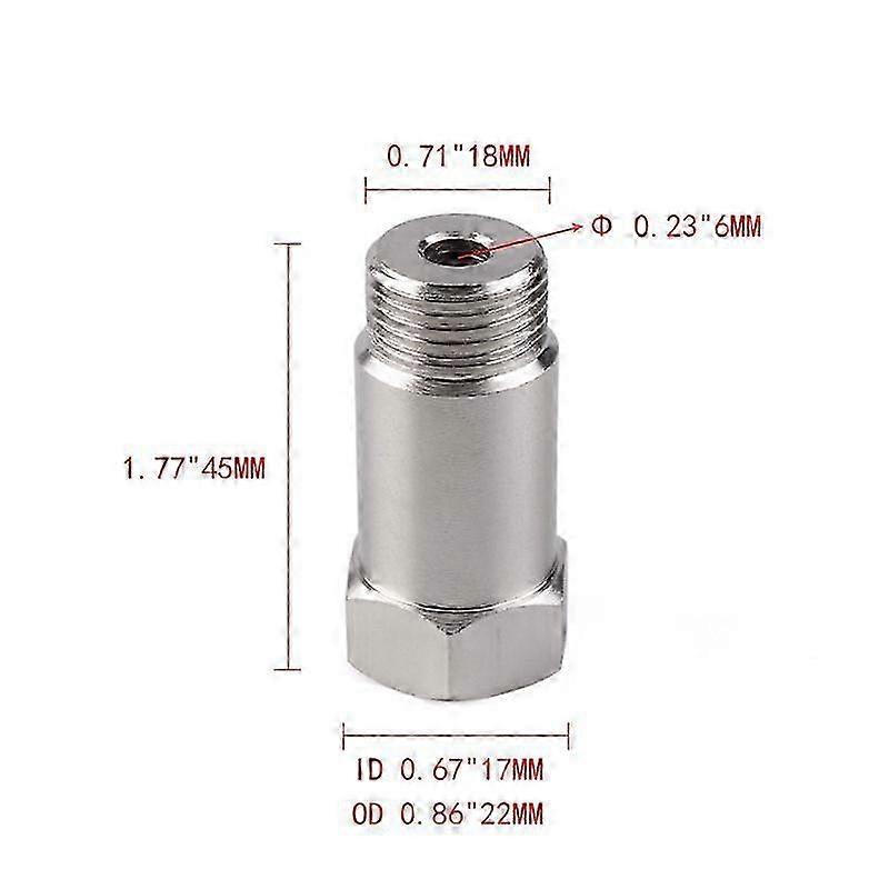 10Pcs O2 Sensor Spacer Adapter Extender Extension Straight 45mm M18X1.5 ...