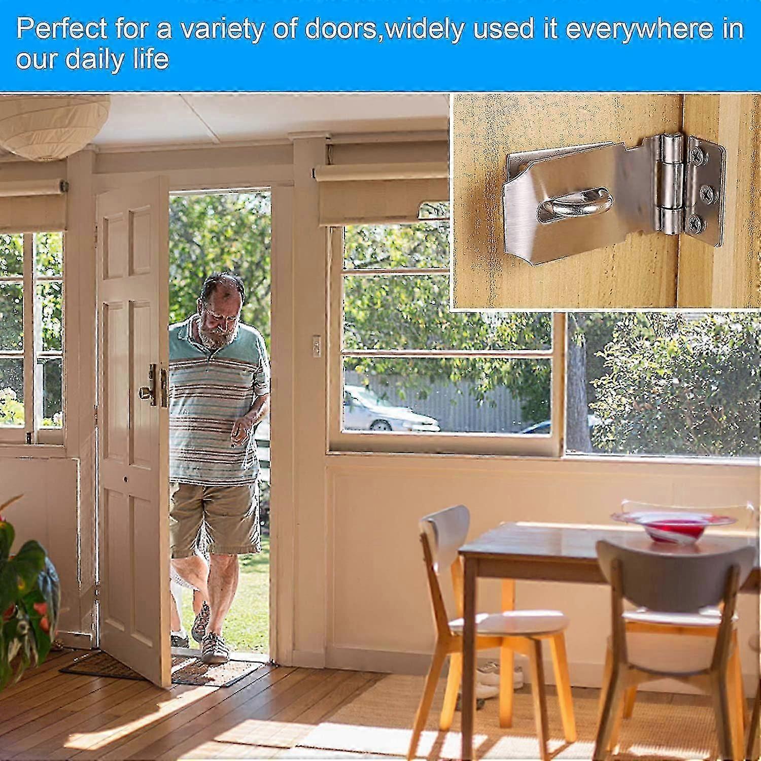 Staple Padlock Hasp With Padlock And Screw Heavy Duty Staple Padlock, Waterproof Door Lock ...