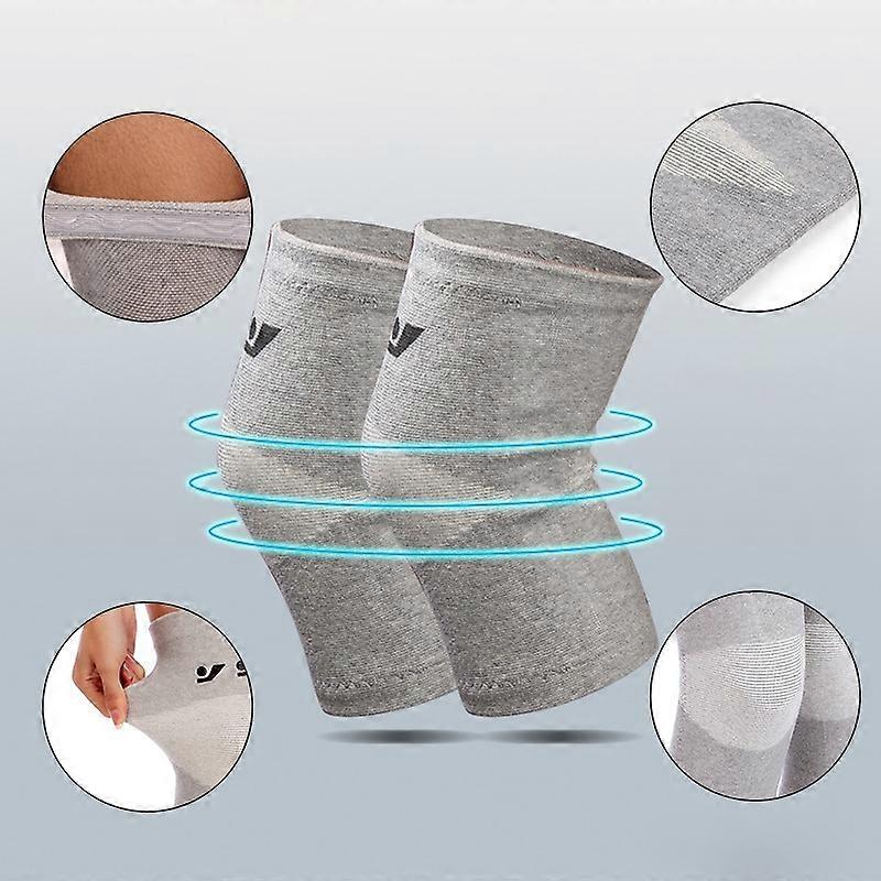 1Pc Breathable Knee Sleeve Elastic Bamboo Charcoal Knee Brace Support ...