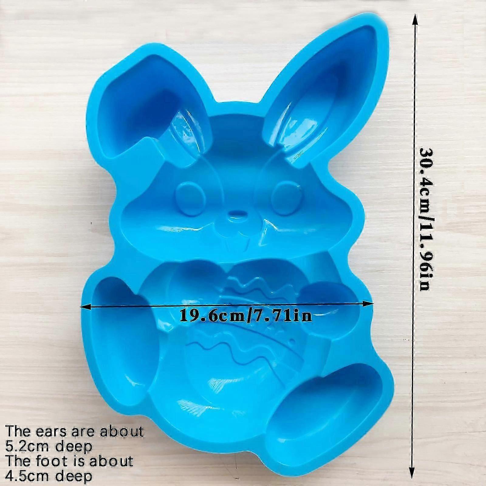 Large Easter Bunny Mold Baked Food Grade Silicone Cake Mold Banmo ...