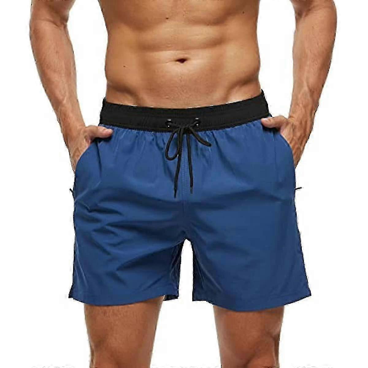 Men S Swim Trunks With Zip Pocket Waterproof Drying Quick Swimsuit ...