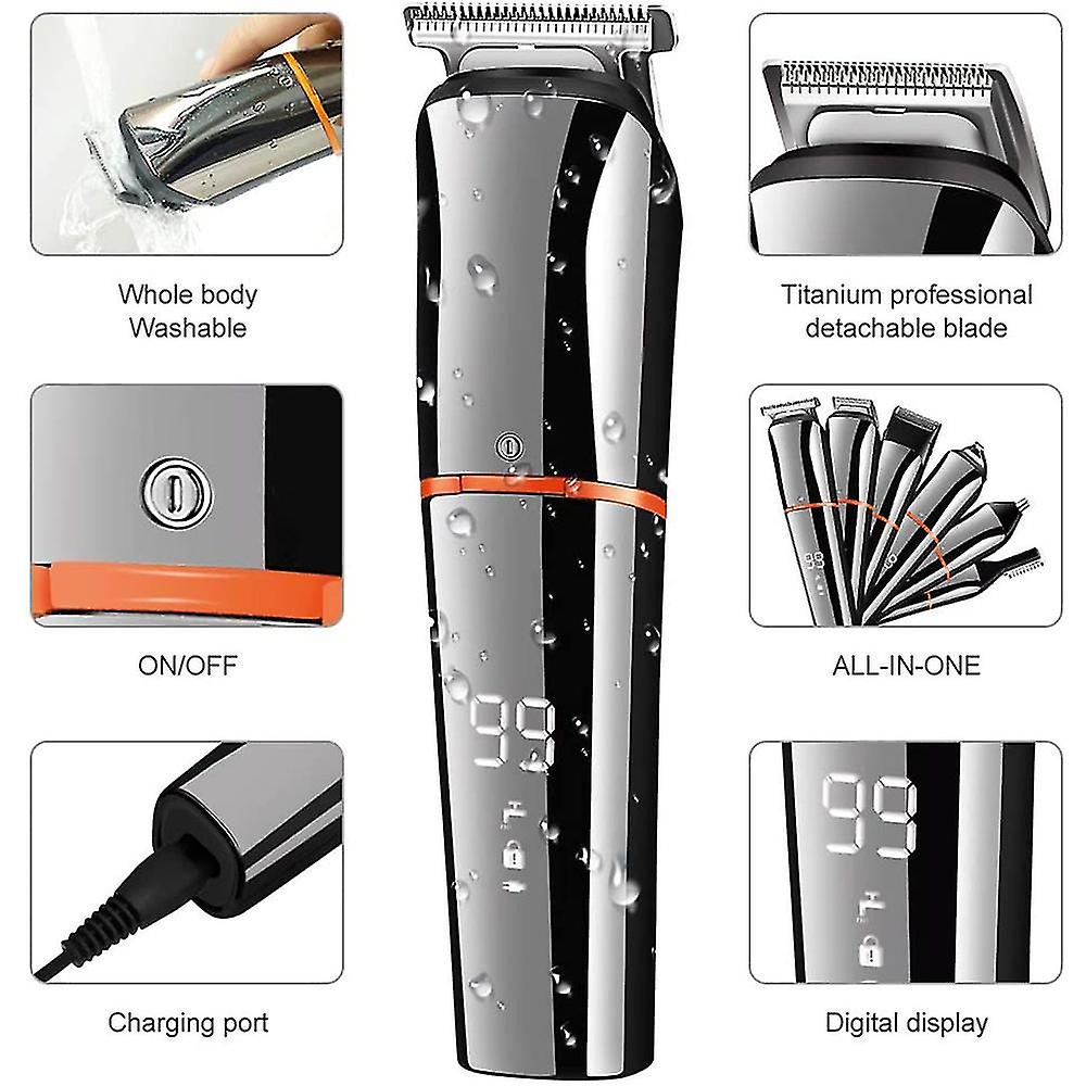 Beard Trimmer For Men Hair Clippers Body Mustache Nose Hair Groomer ...