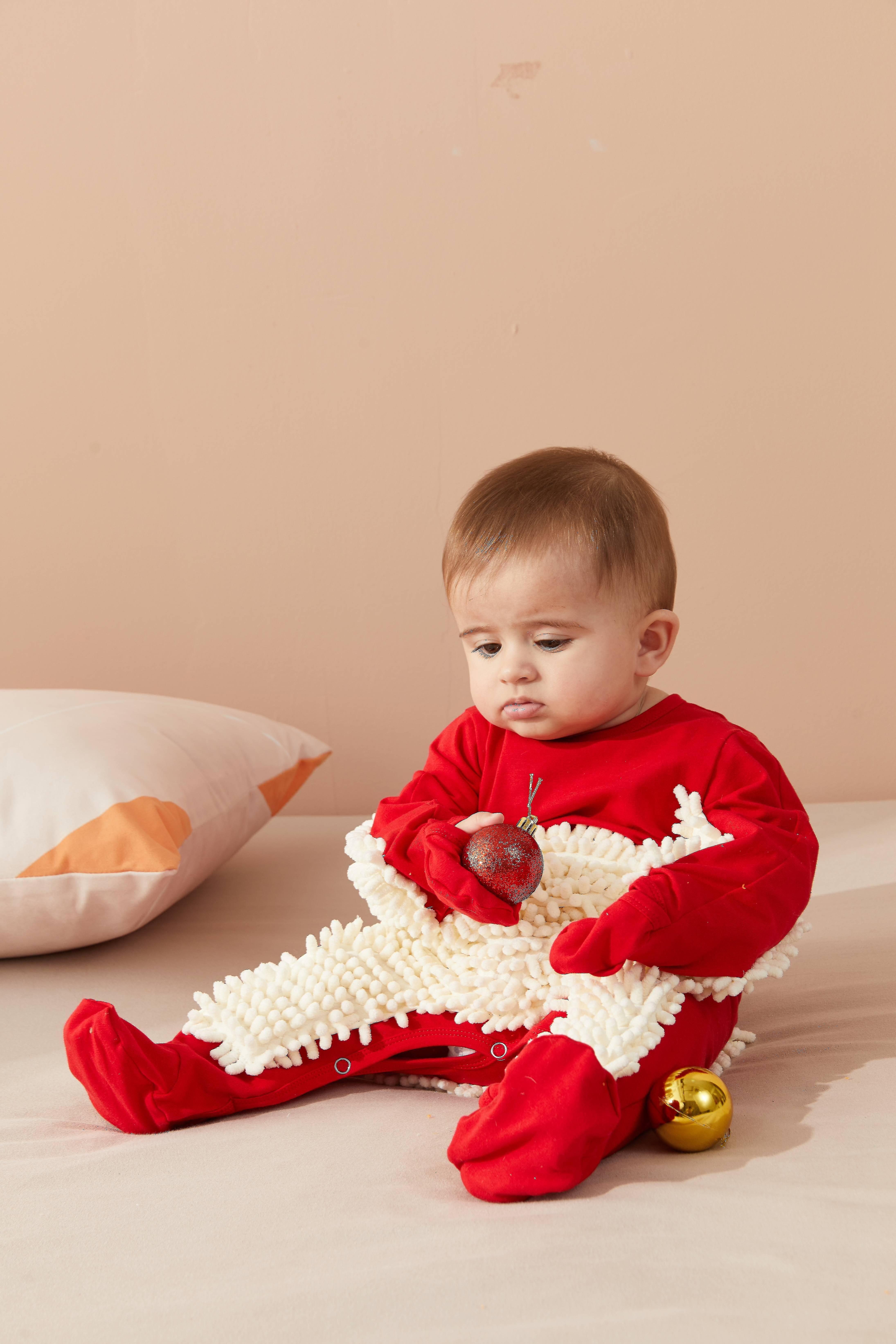 Baby Boys Girls Cleaning Mop Romper Baby Mop Clothes Long Sleeve ...