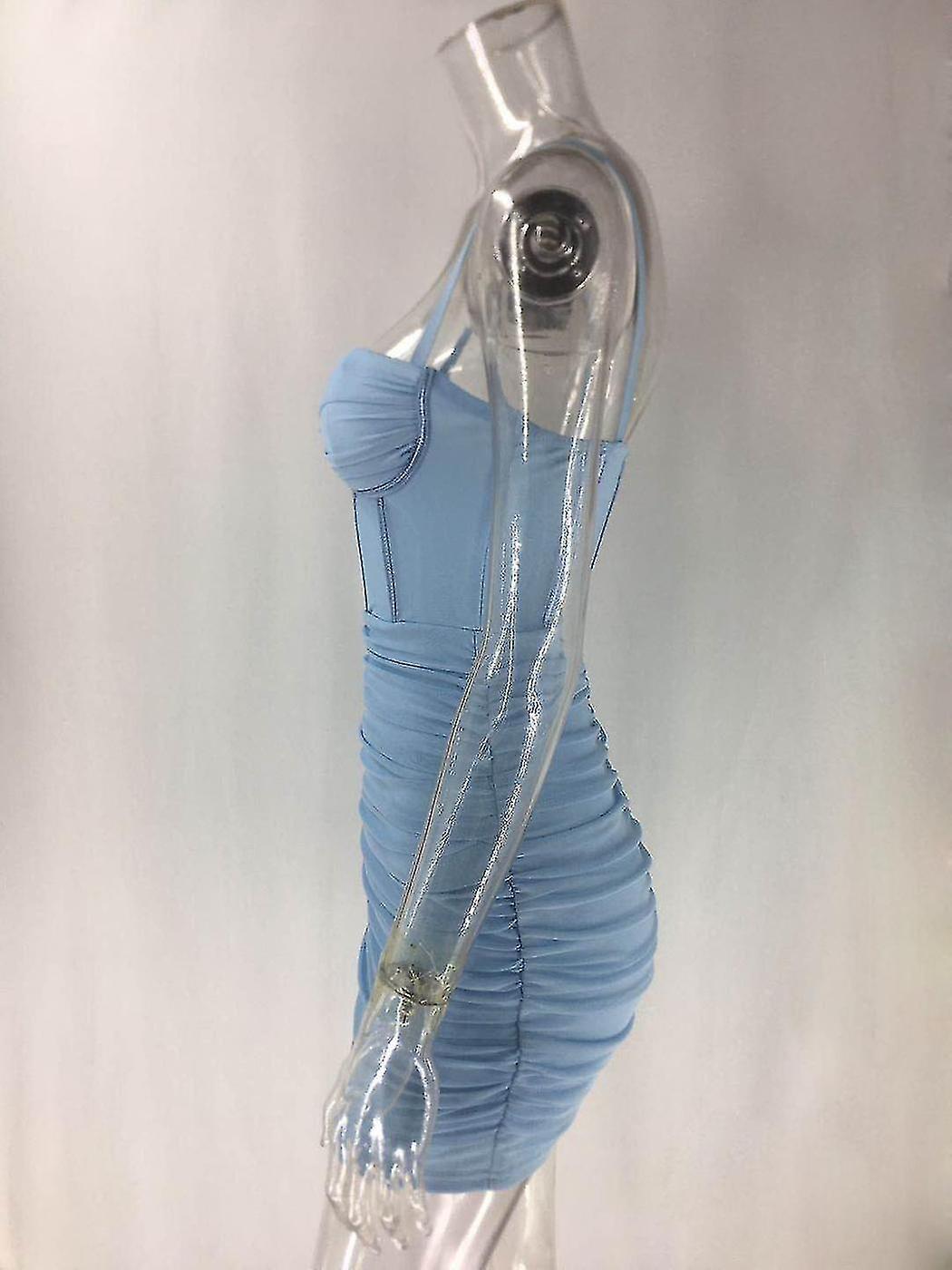 Ladies Sexy Bodycon Dress Corset Ruched Sling Mini Dress Women Evening ...