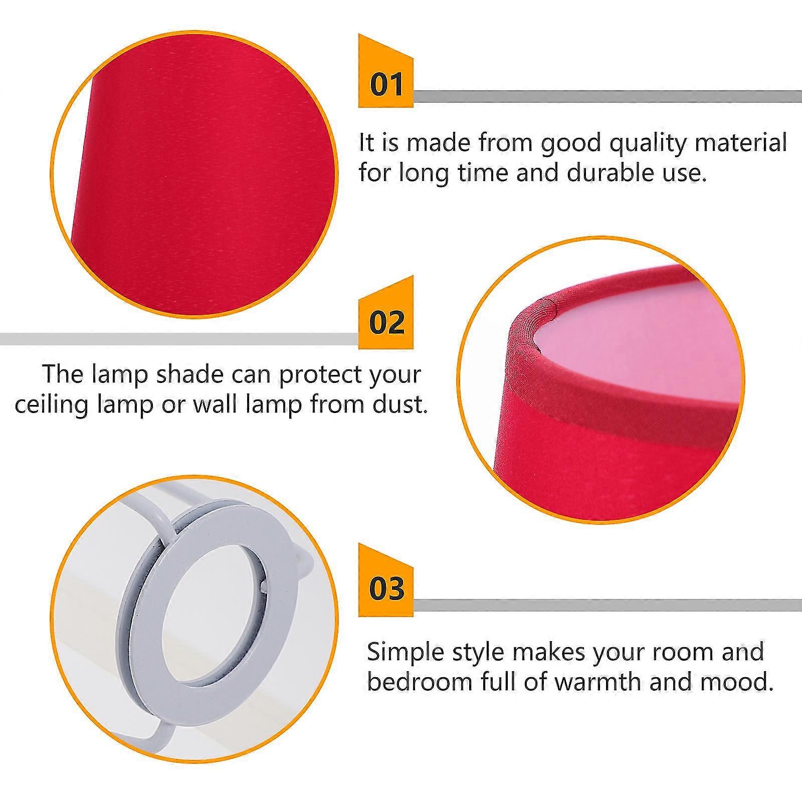 For Red Lamp Shade Transparent Lamp Shades Bulb Shade Cover Fabric ...