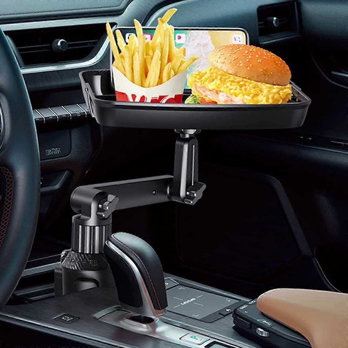 Car Tray for Eating Retractable Car Tray Tables 360-Degree Swivel Car ...