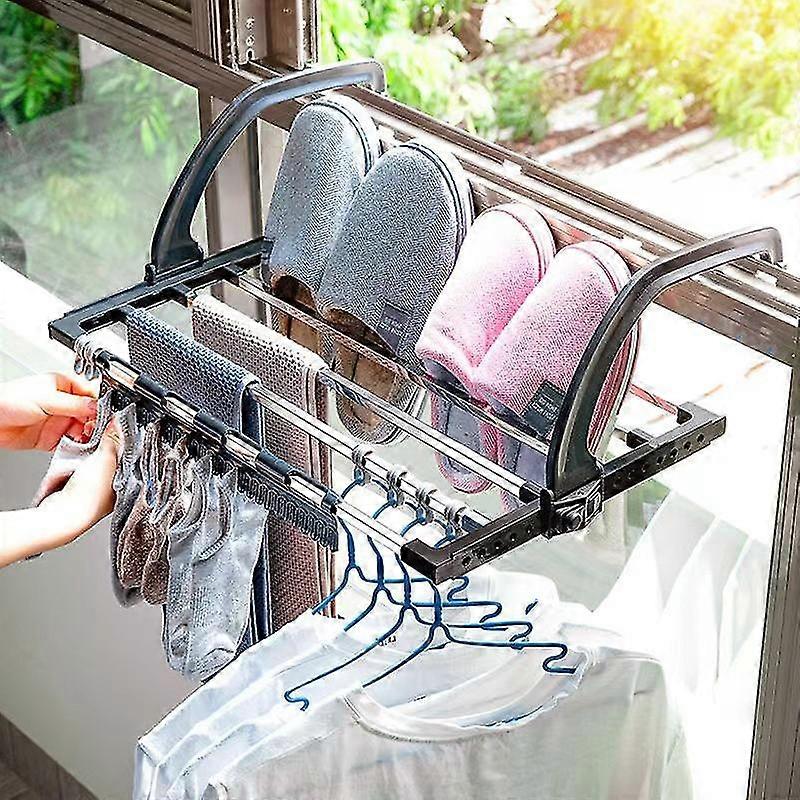2024 Foldable Clothes Drying Rack Stainless Steel Balcony Hang on ...