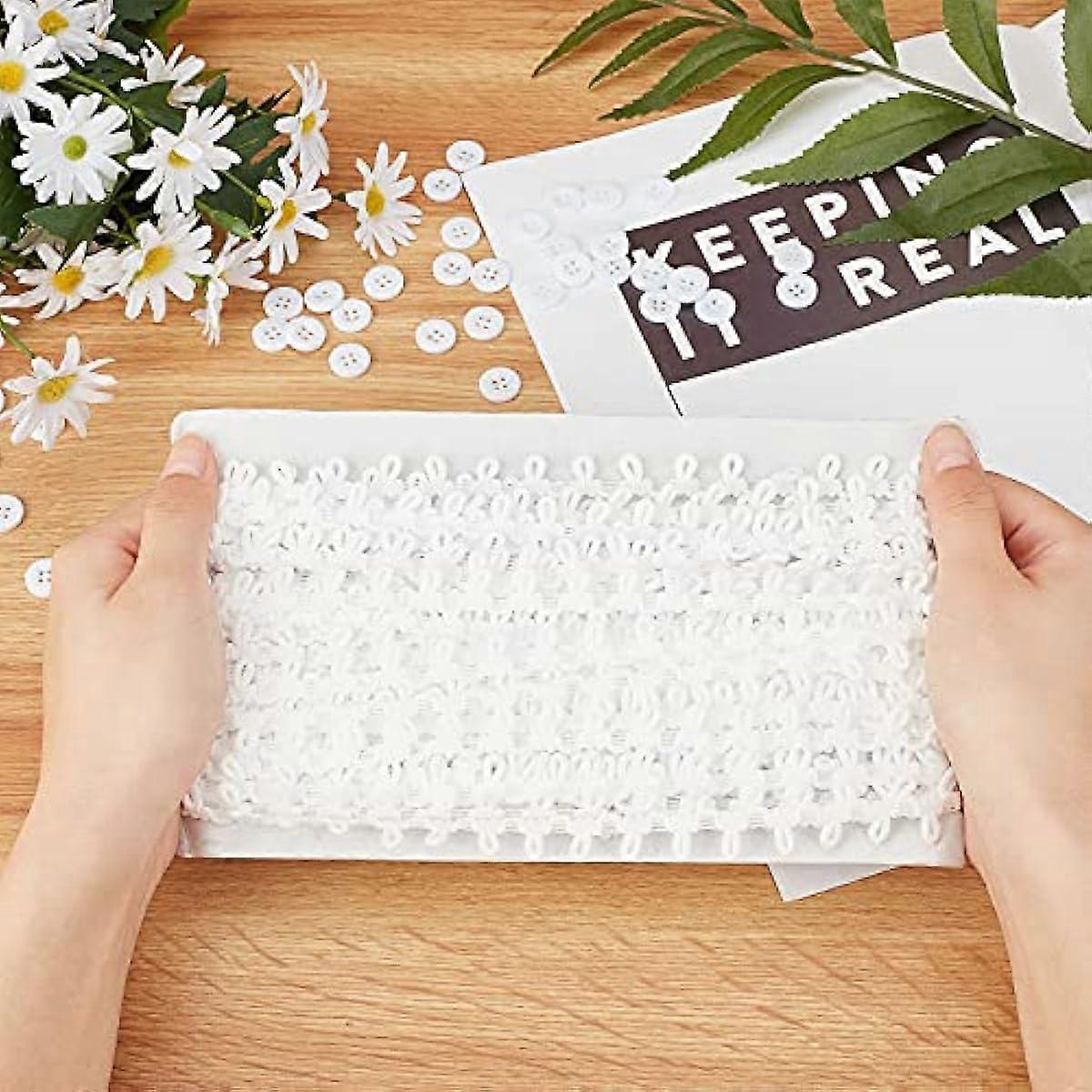 20 Yards Gimp Braid Trim Buttonhole Trim Fringe Lace White Braid Trim ...