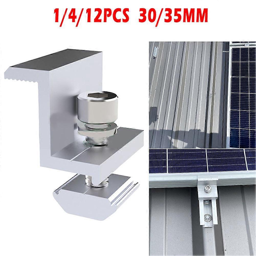 2/4 Set Solar Panel Adjustable Bracket Clamp Wide Photovoltaic Support ...