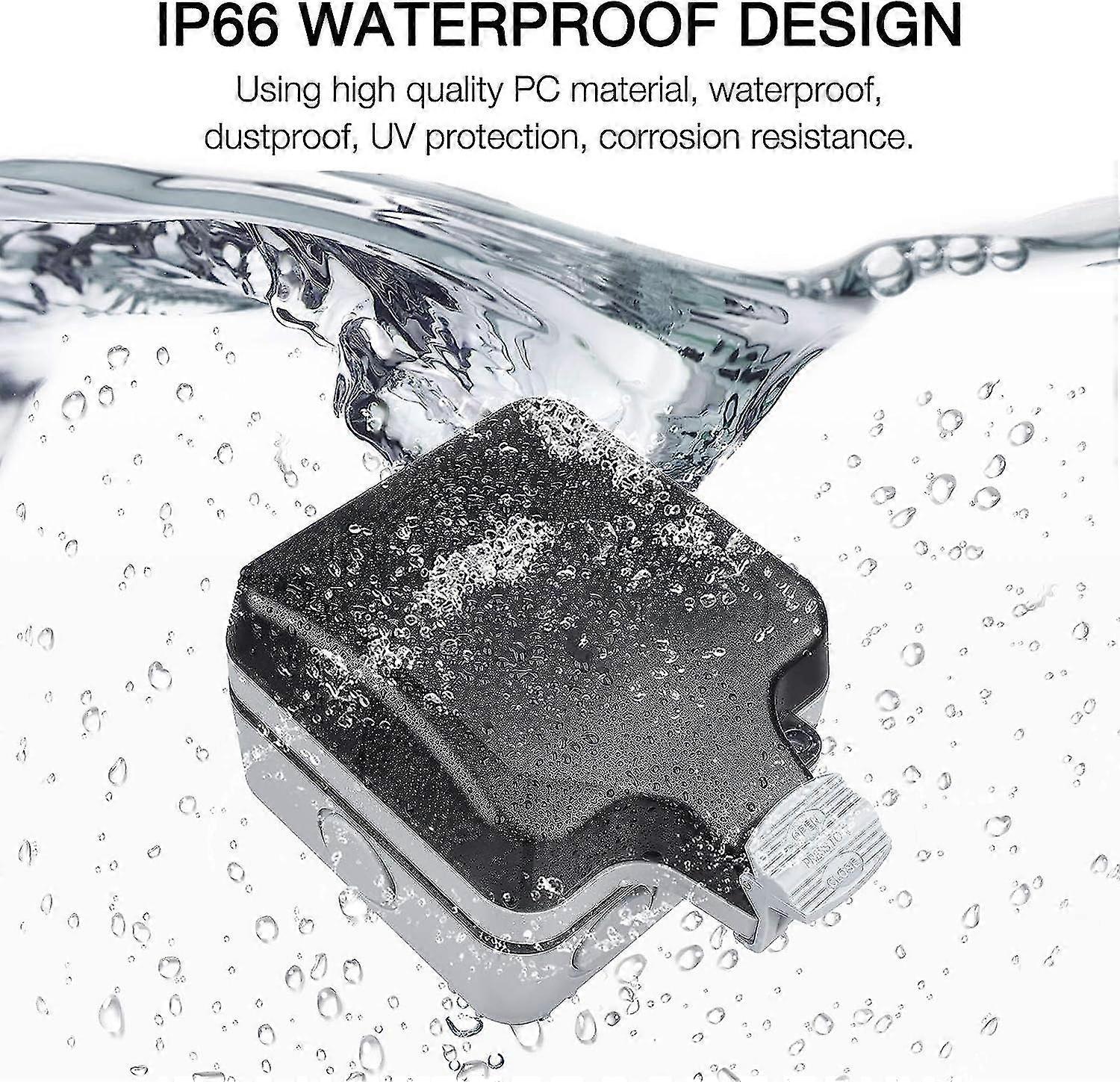 Ip66 Waterproof Outdoor Socket, Wall Socket For Outdoor Use, Waterproof ...