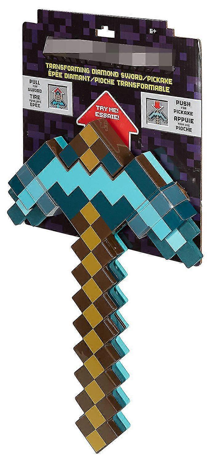 Mattel Minecraft Transforming Toy Sword/Pickaxe for Kids, Role Playing ...