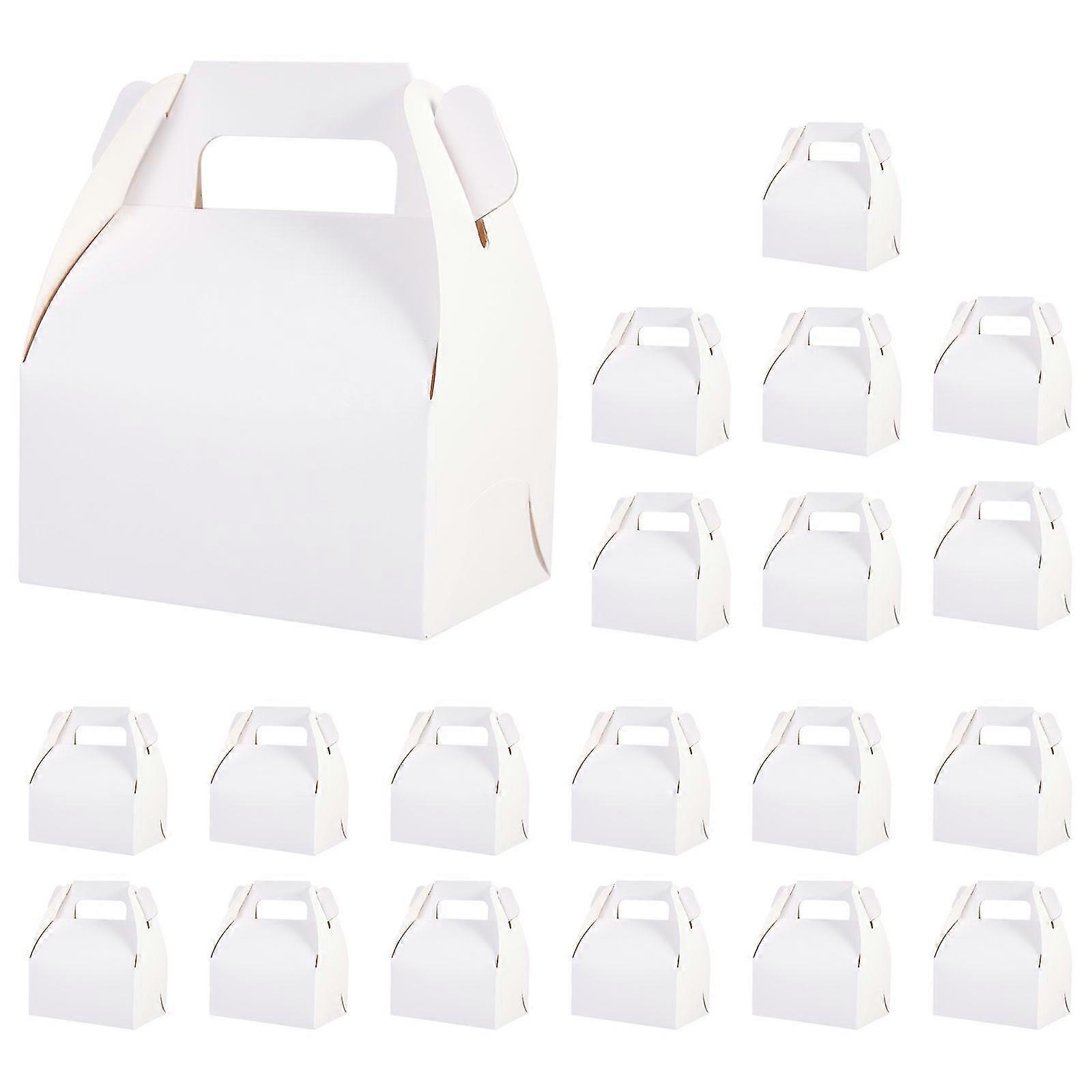 20 Pcs Paper Gift Boxes Birthday Party Boxes Treat Boxes Cakes Kraft ...