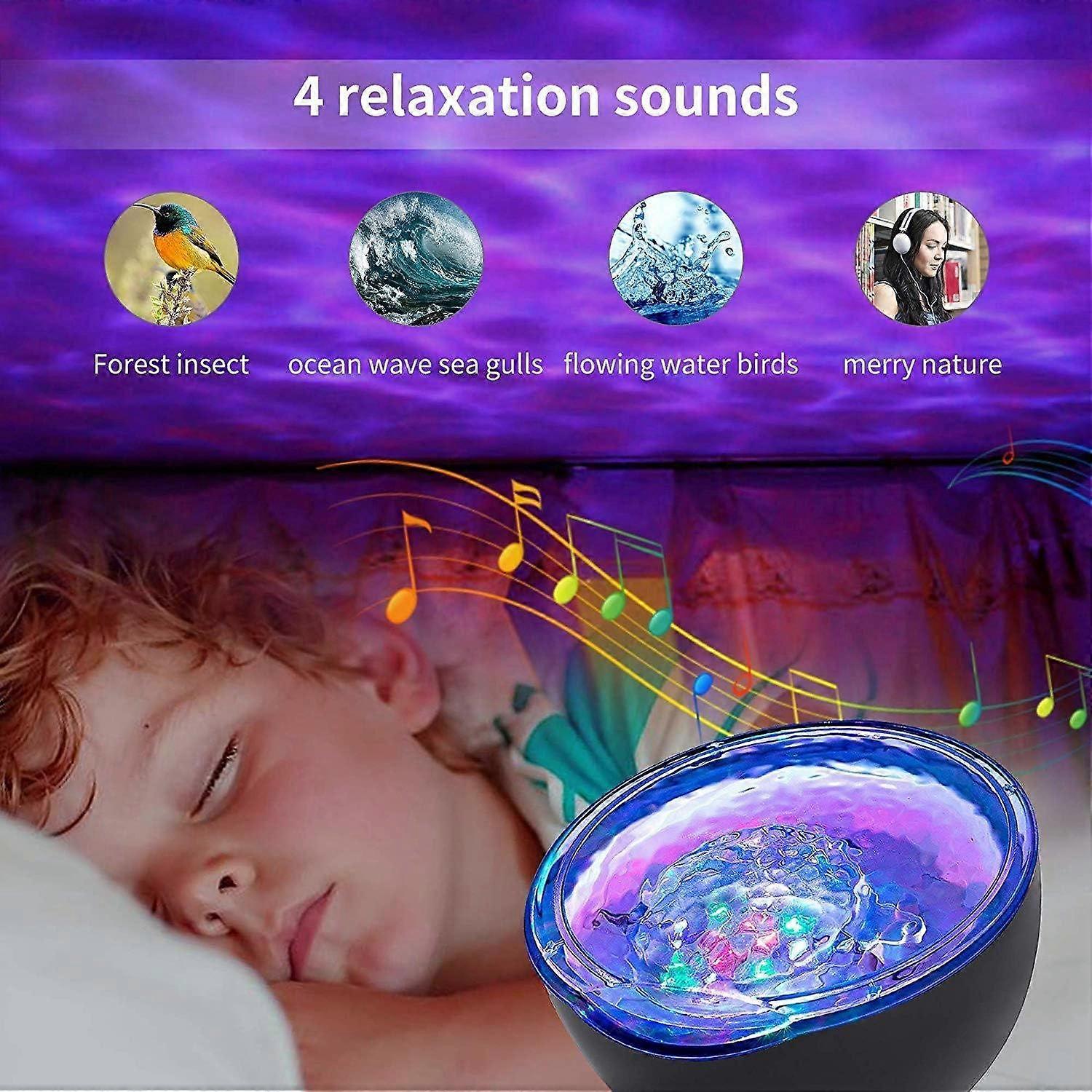 Bright Autism Calming Sensory Sea Lamp BLK- Night Light Projector for ...