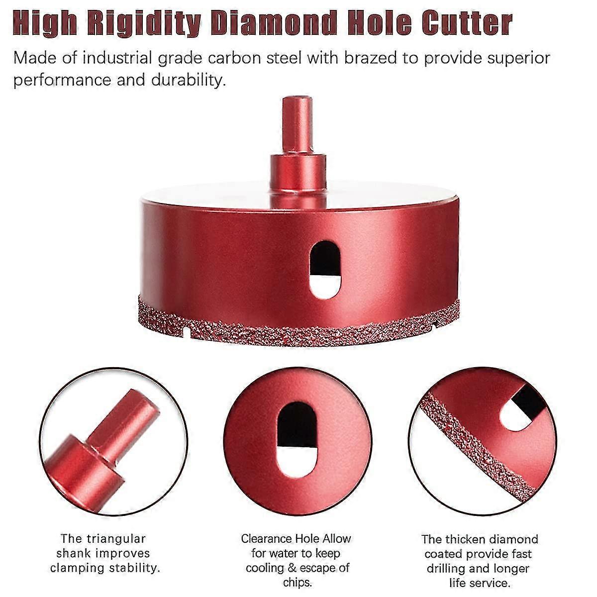 Diamond Coated Hole Saw Drill Bit, Performance Hole Cutter For Glass ...