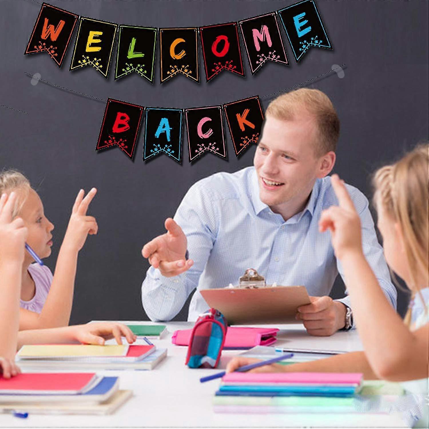 Welcome Back Banner For Classroom Decorations - Welcome Bulletin Board ...