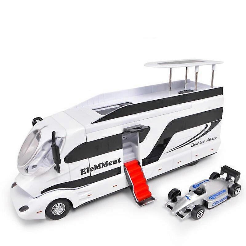 Diecast Luxury RV Recreational Dining Car Model Metal Toy Camper Van ...