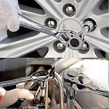 Professional 1/4" Inch Mini Ratchet Wrench 72 Teeth Drive Hex Bit ...