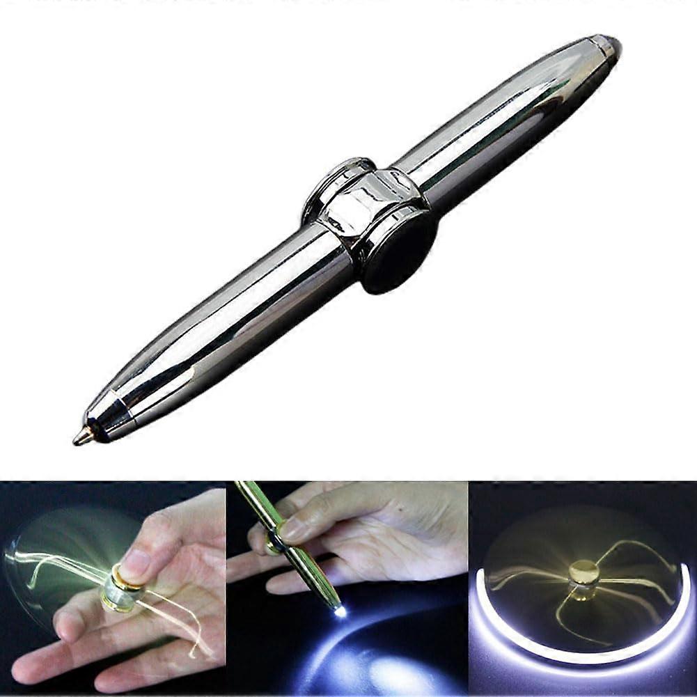 Spinning Pen, Fidget Spinner Pen with LED Light, Writing Tool Practical ...