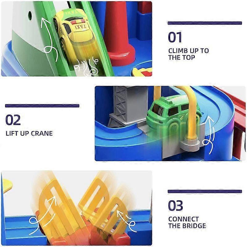 Racing Rail Car Adventure Toy City Rescue Preschool Educational Toy ...