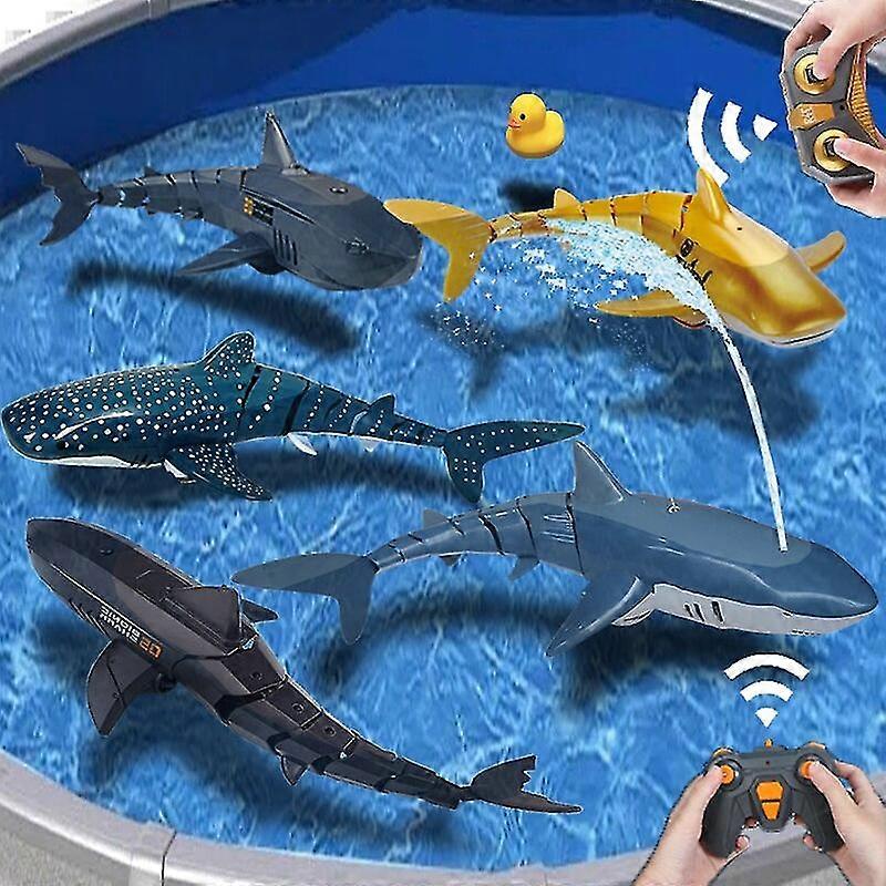Rc Animal Robot Simulation Shark Electric Prank Toy For Children Boy ...
