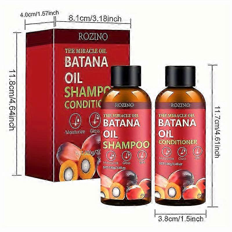 Batana Oil Shampoo and Conditioner Set, Deeply Cleanses, Refreshes ...