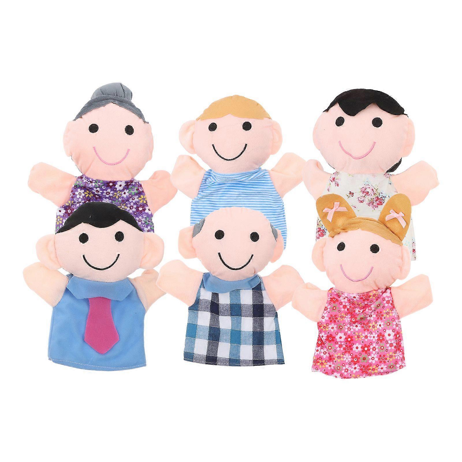 6pcs Family Style Hand Puppets Kids Hands Puppets Party Toys Family ...