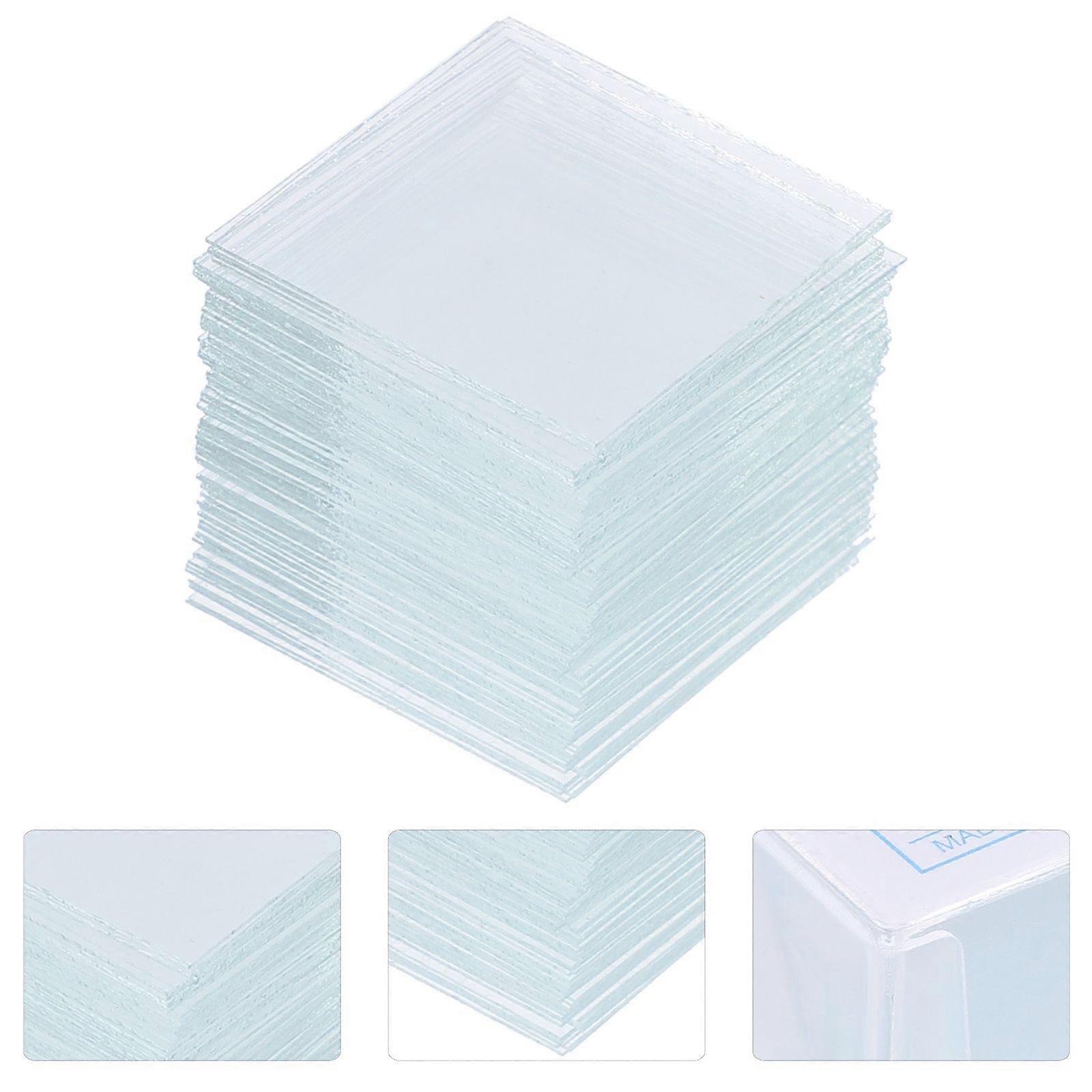 500Pcs Slides and Cover Glasses Microscope Slides Square Cover Slips ...