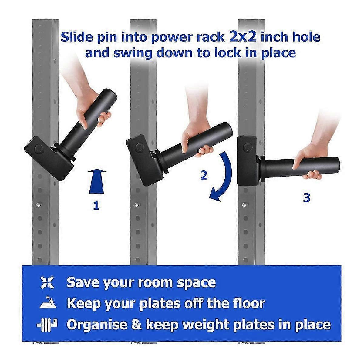 Viktplatthållare för 2x2 tums power rack, power rack-fäste för ...