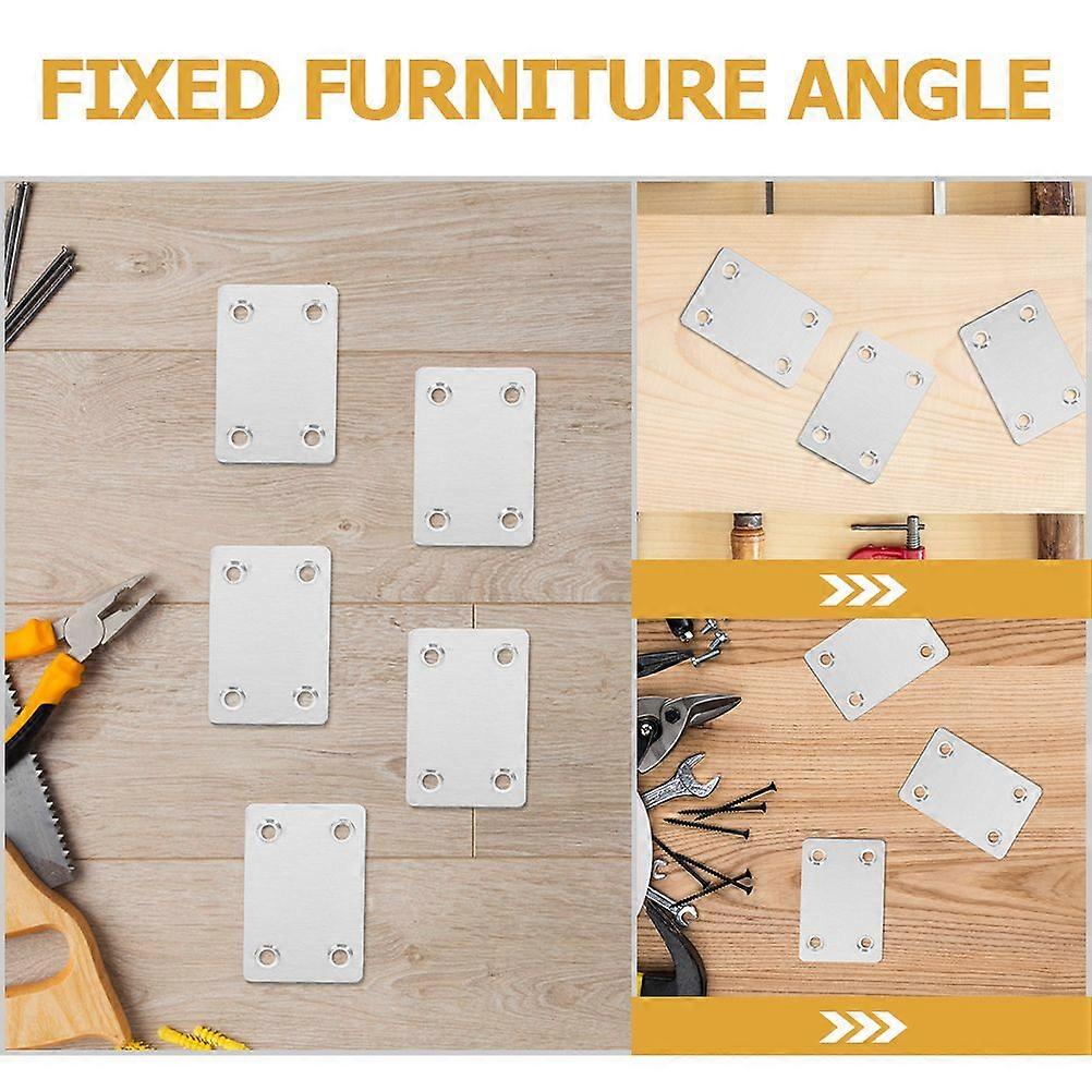 30pcs Flat Brackets Metal Fixing Brackets Corner Brace Brackets Shelves ...