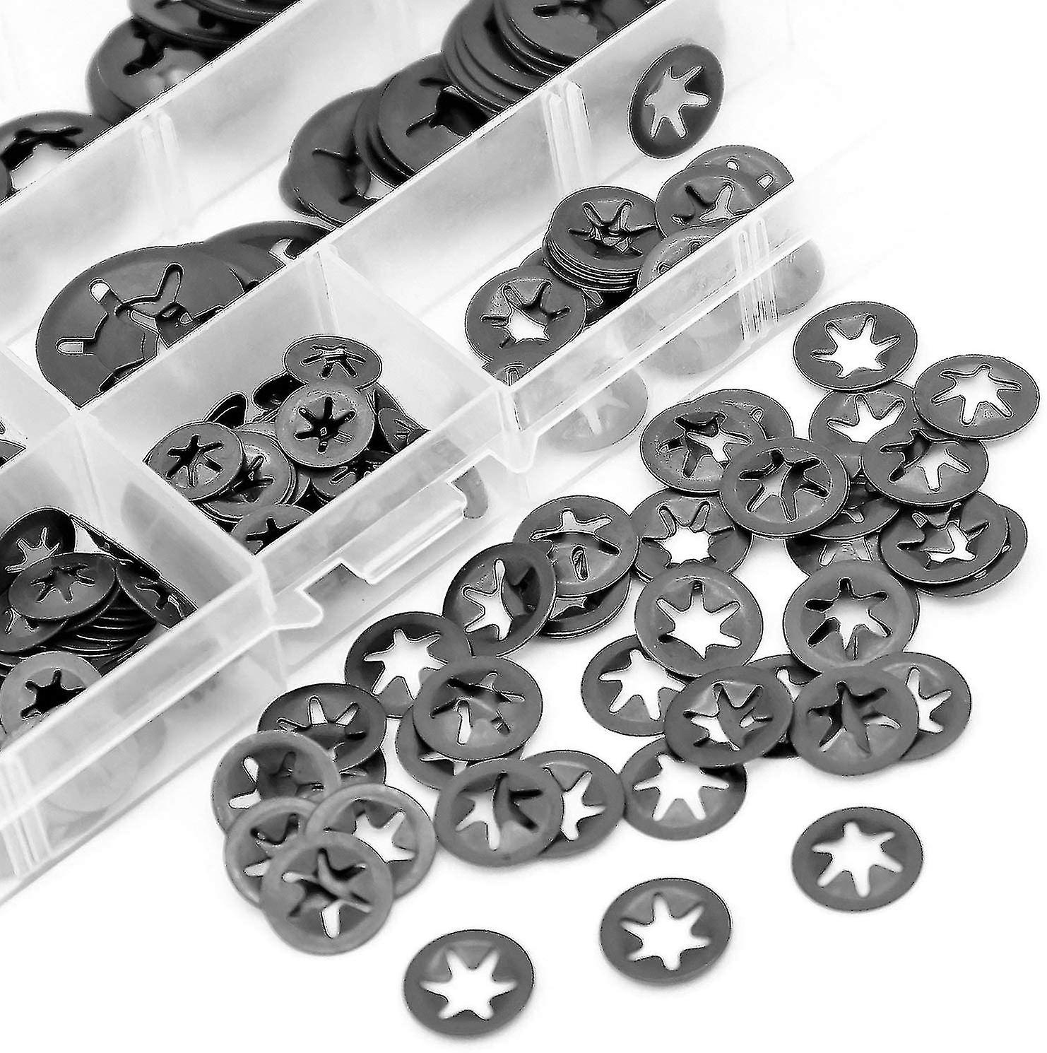 340 Pcs Lock Washers Starlock Lock Washers Kit Bearing Fastener M3 M4 ...