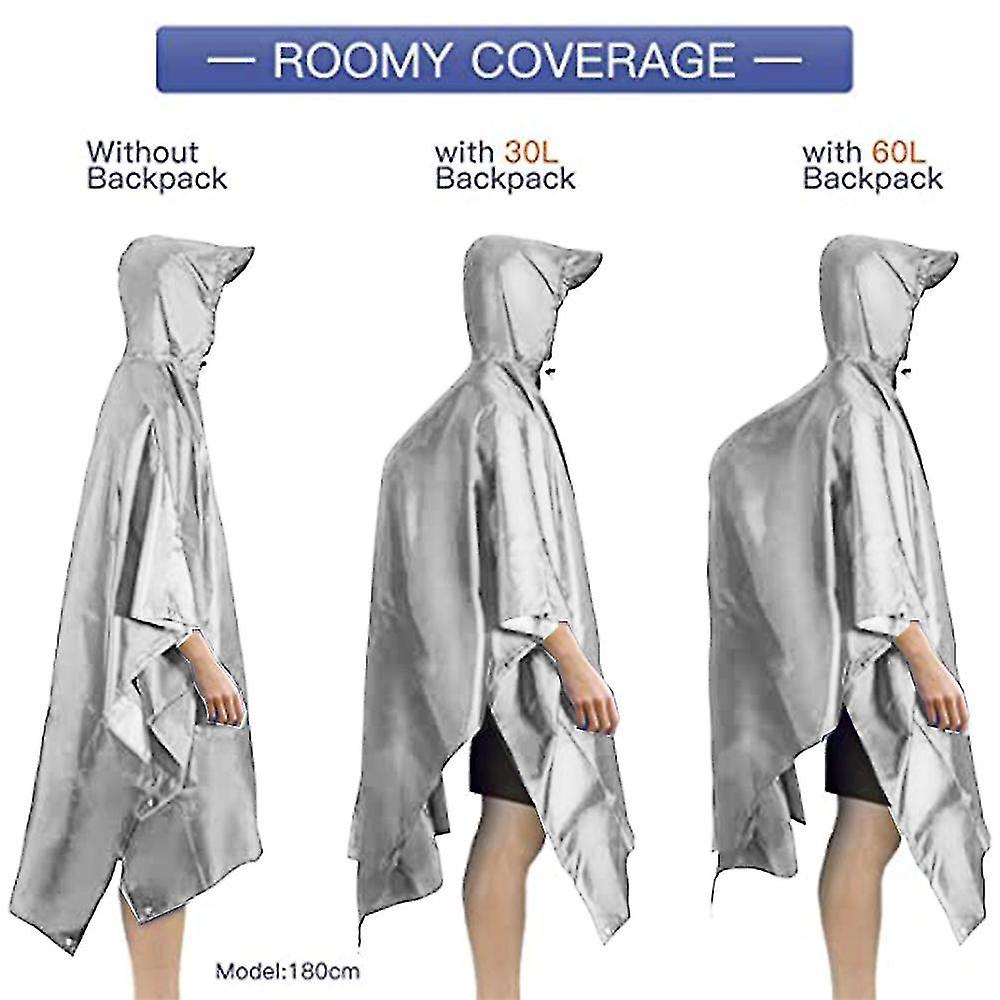 Three-in-one Multifunctional Raincoat Outdoor Backpack Poncho Rain ...