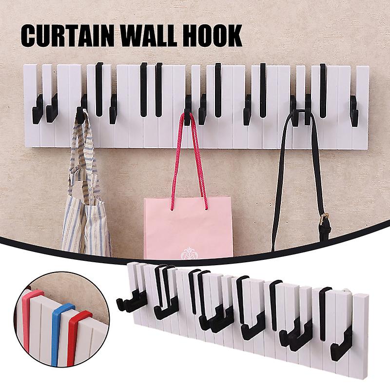Piano Wooden Coat Racks Piano Keys Wall Mounted Coat Hook Hanger Wall ...
