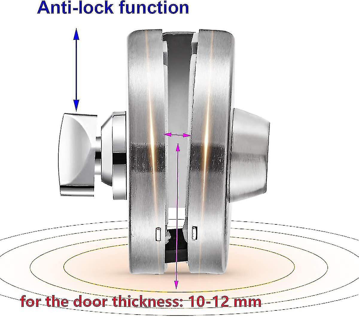 Geen boren Rvs Glazen Deurslot Dubbel Glazen Deurslot Centrum Glazen ...
