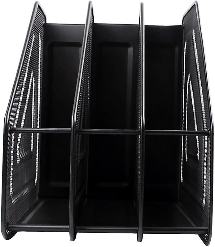 Mesh Metal Double Desktop Magazine File Rack Holder For Lever Arch ...