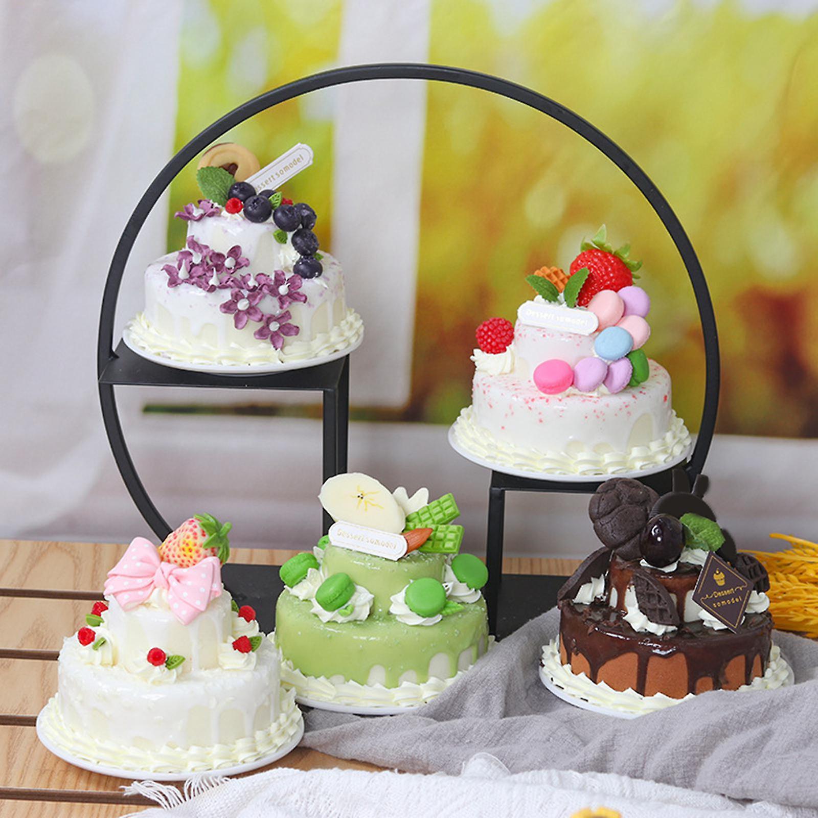 Artificial Cake Ornament Faux Cakes Model for Bakery Decoration Props ...
