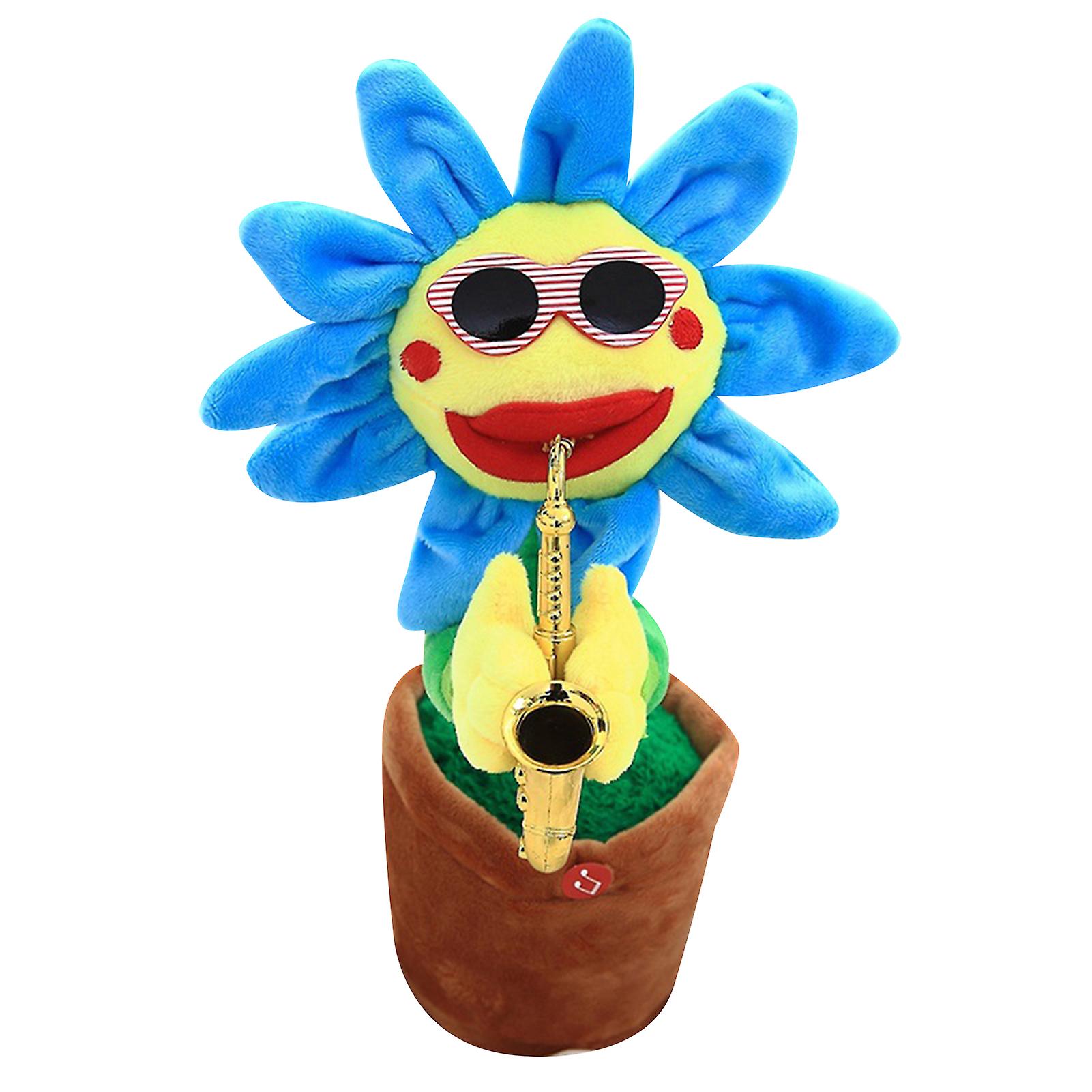 Dancing Sunflower with Sax 32cm Electronic Singing Toy 60 Songs ...
