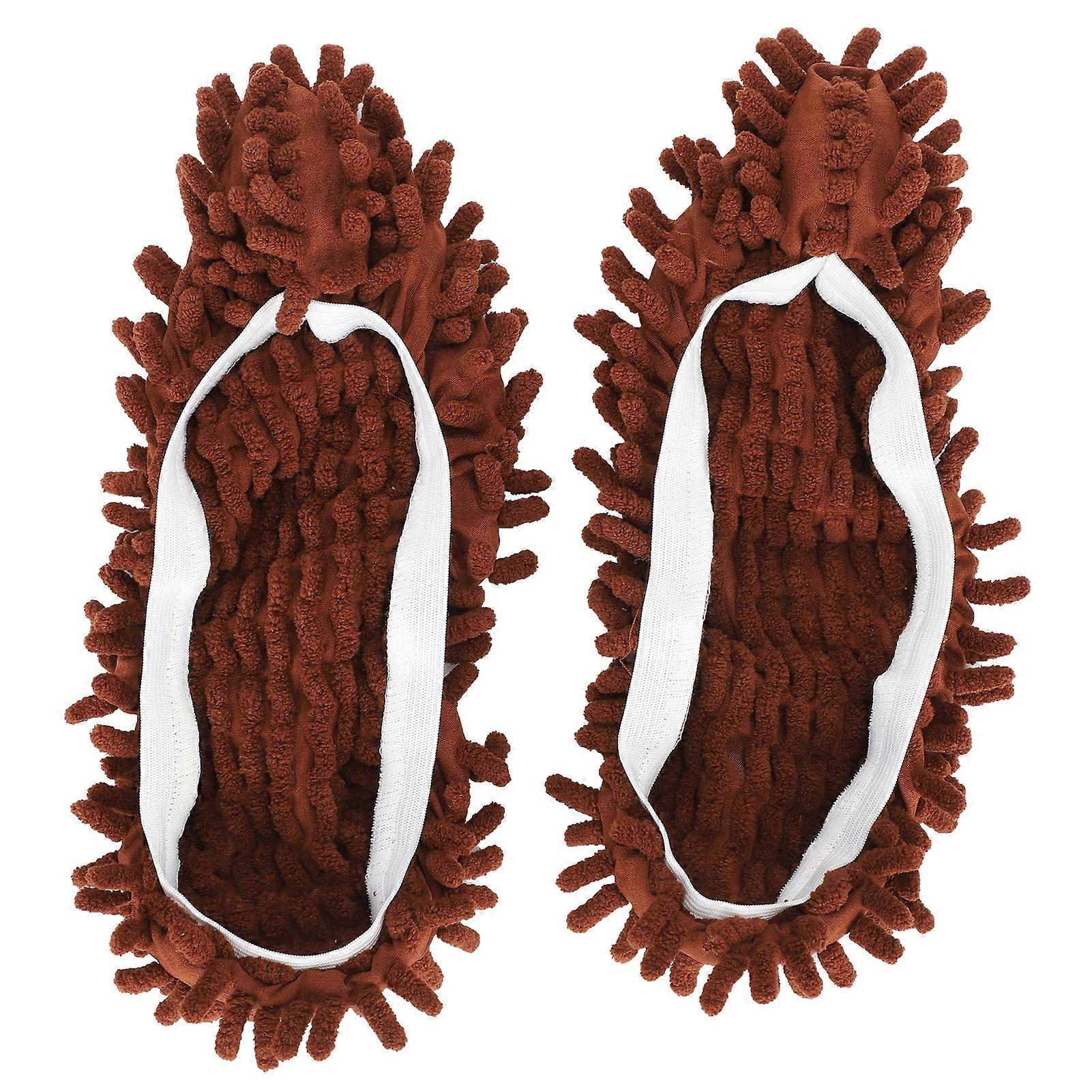 5 Pairs Mop Slipper Shoes Cover, Soft Washable Foot Socks Chenille ...