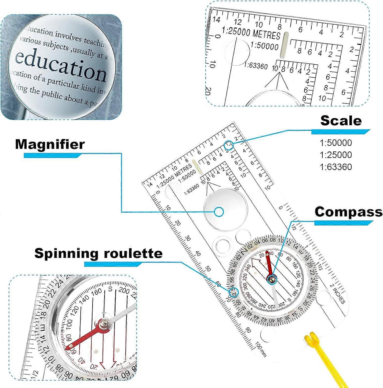 Navigation Compass, Boy Scout Compass Orientation Compass Lightweight ...