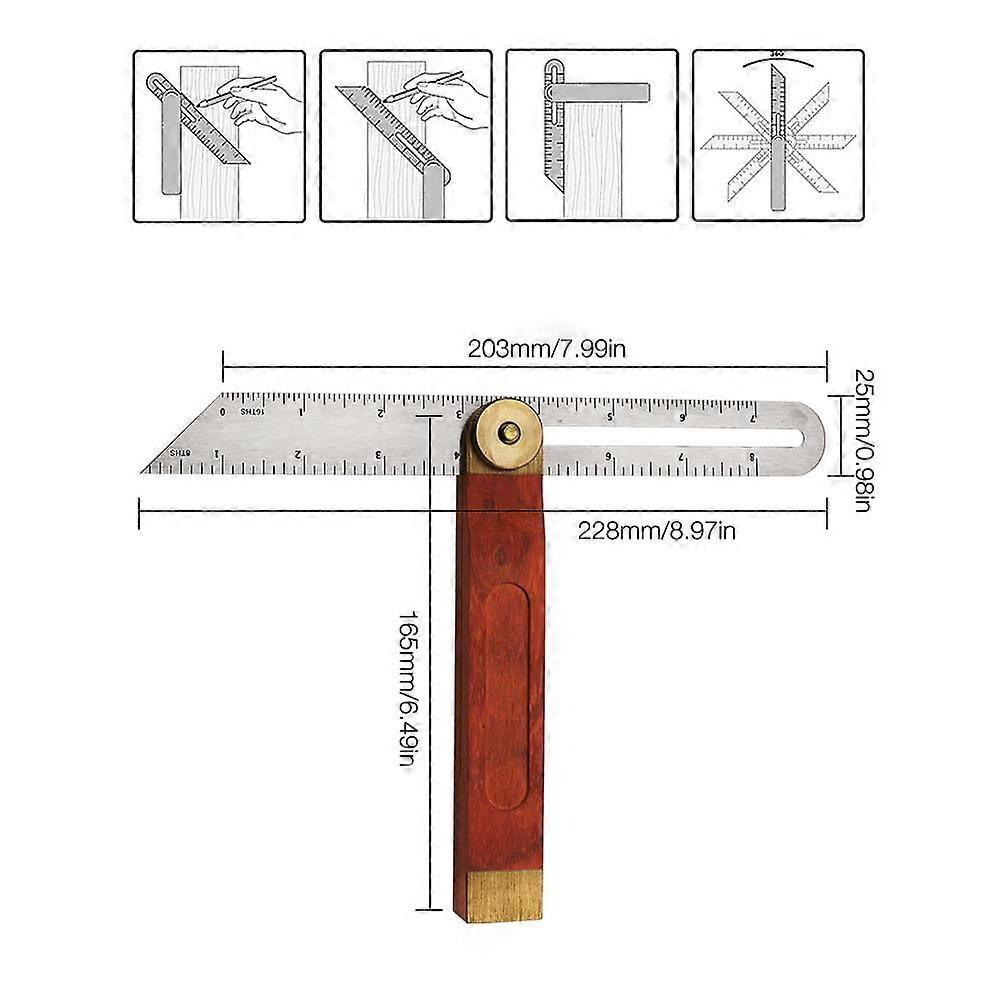 Bevel Carpenter Square, Combination Square 20 , Metal Wood Angle ...