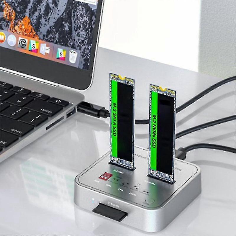 M.2 nvme/ngff dual protocol ssd copy base with sd card reader slot m.2 ...