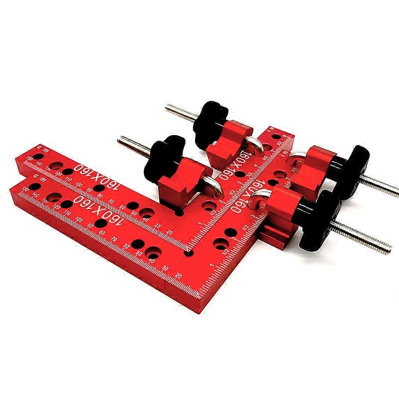 2 Set 160mm Woodworking Corner Clamps Right Angle Ruler 90 Degree L ...