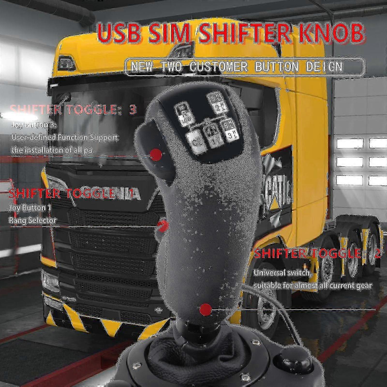 Scania Truck Gear Simulator USB-växelratt för Logitech G923 G29 G27 G25 ...