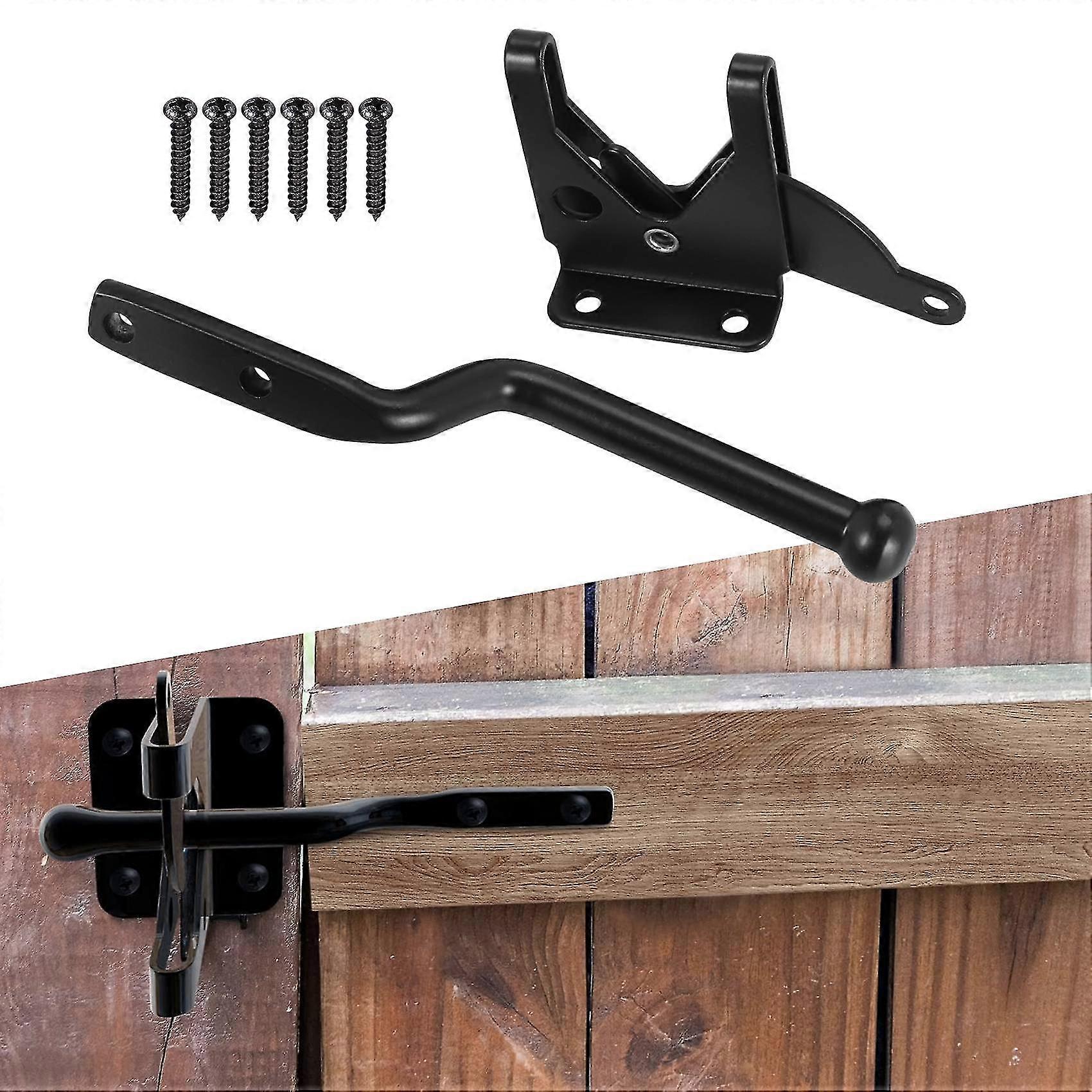 2Pcs Self Locking Gate Latch Automatic Gravity Lever Fence Gate Lock ...