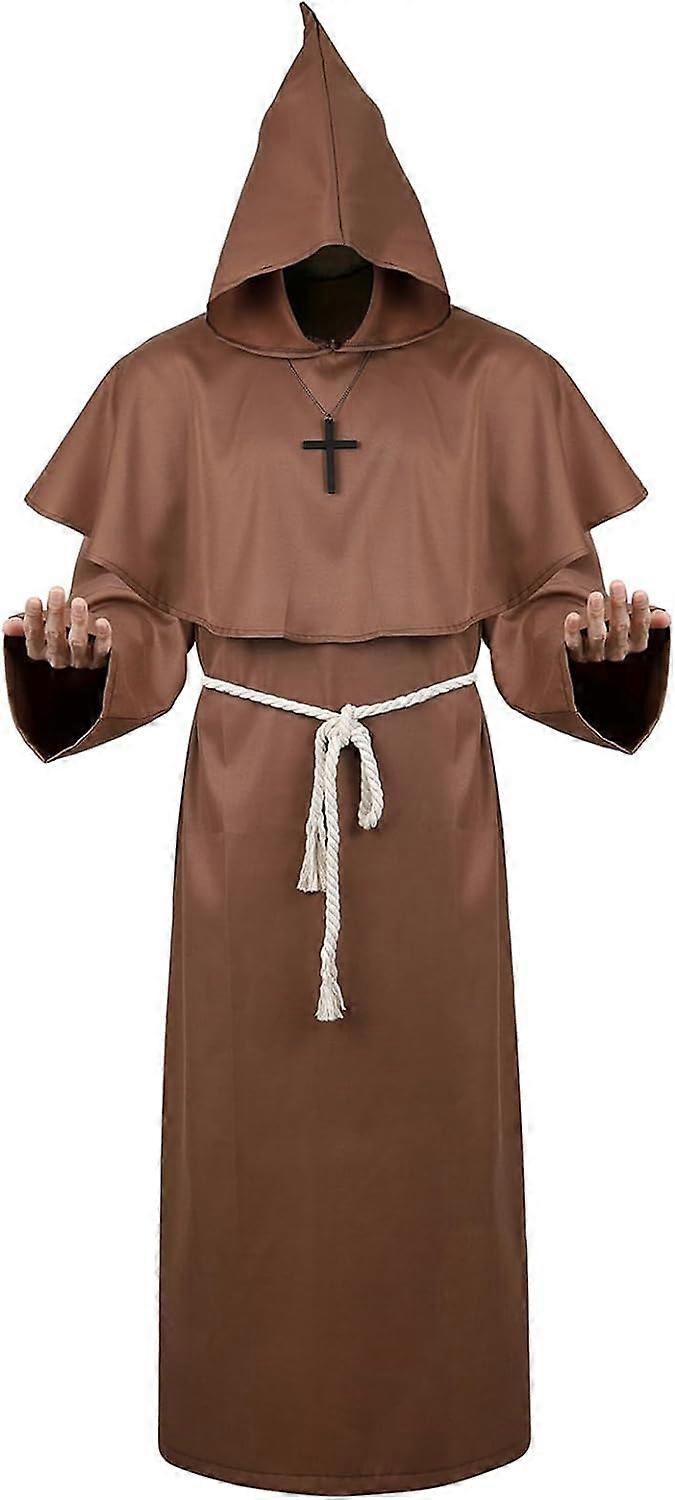 Monk Robe Priest Costume Friar Robe Medieval Costume Priest Halloween ...