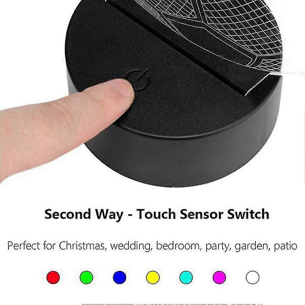 12 Pack 3d Night Led Light Lamp Base 16 Colors Led Light Display Base With Remote Control For ...